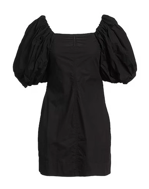 GANNI Slim Fit Dress - Black
