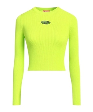 DIESEL® Solid-color Knitted Sweater - Yellow