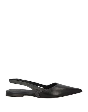 Brunello Cucinelli Color-block Pointed-toe Ballet Flats - Black