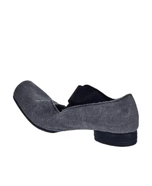 UMA WANG Brushed-effect Leather Ballerina Flats - Black