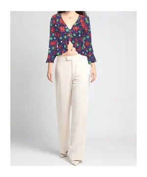 Saint Laurent Floral Print V-neck Blouse