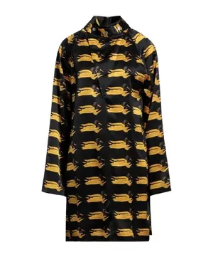 Burberry Multicolor Satin Shirt Dress - Black
