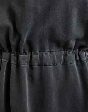 DIESEL® Hooded Long Sleeve T-shirt Dress