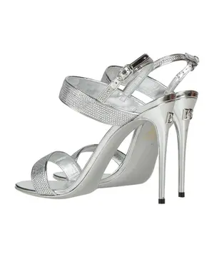 Dolce & Gabbana Metallic Thin Heel Sandals