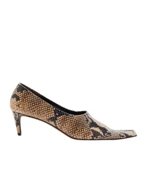 KHAITE Snake-effect Leather Pumps