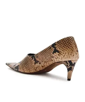 Khaite Snake-effect Leather Pumps