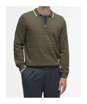 Barbour Long-sleeved Knit Polo Shirt