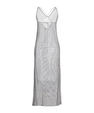 GANNI Sequined Sleeveless V-neck Maxi Dress - Gray