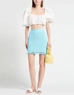 Burberry Solid Color Knit Midi Skirt