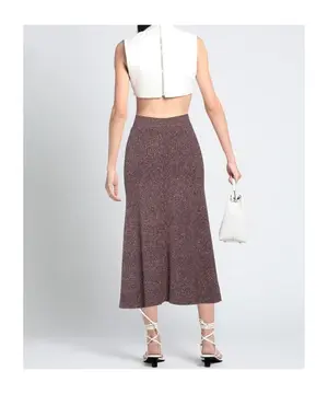 Chloé Ribbed Knit A-line Midi Skirt