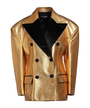 Dolce & Gabbana Double-breasted Metallic Blazer