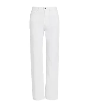 TOTEME Classic Cut Straight-leg Jeans - White