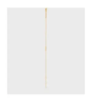 Celine Line Bracelet In Gold And Diamonds