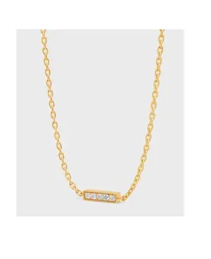 Celine Line Bracelet In Gold And Diamonds