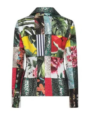 Dolce & Gabbana Floral Patchwork Long Sleeve Coat