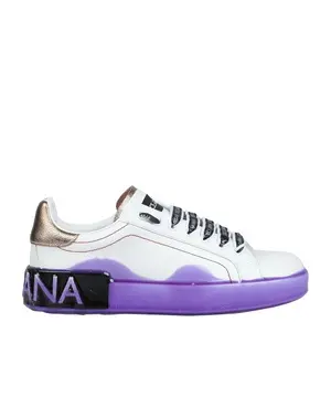 Dolce & Gabbana Plain Colour Sneakers - White