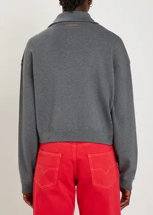 Versace Spliced Wool Jacket - Gray