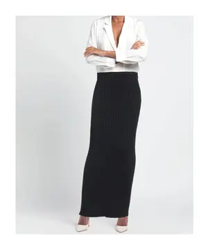 Balenciaga Ribbed Knit Pencil Skirt