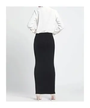 Balenciaga Ribbed Knit Pencil Skirt