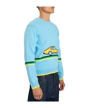 J.W.ANDERSON Car Striped Cotton-knit Jumper