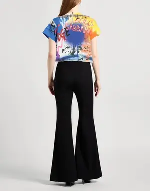 Dolce & Gabbana Embellished Tie-dye Cropped Top