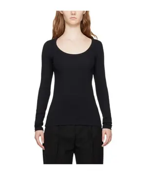 TOTEME Scoop-neck Fine-ribbed Long Sleeve T-shirt