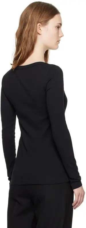 TOTEME Scoop-neck Fine-ribbed Long Sleeve T-shirt