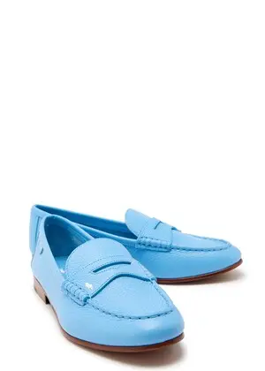 Polo Ralph Lauren Logo Pebbled Leather Loafers
