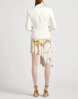 Burberry Pleated Asymmetrical Skirt With Chain Print