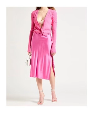 Jacquemus Satin Slit Skirt