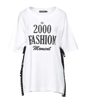 Dolce & Gabbana Two-tone T-shirt With Lace-up Detail - White