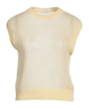 Brunello Cucinelli Solid Color Knitted Sleeveless Top - Nude