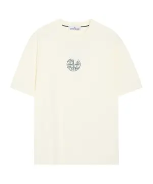Stone Island Logo-print Cotton T-shirt - White