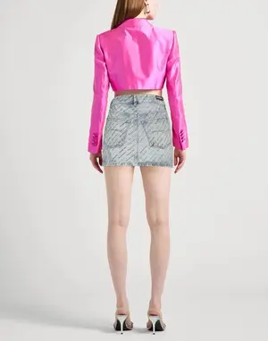 Balenciaga Medium Blue Denim A-line Skirt