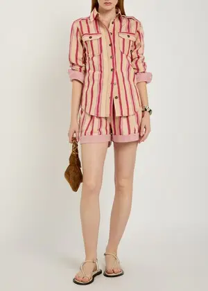 Isabel Marant Étoile Striped Cotton Shorts