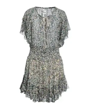 Isabel Marant Étoile Floral Print Short Dress - Gray