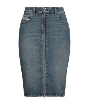 DIESEL® Denim Pencil Skirt With Zip Front