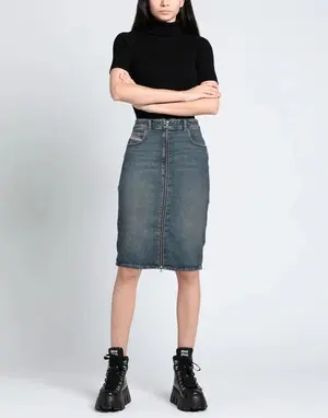 DIESEL® Denim Pencil Skirt With Zip Front