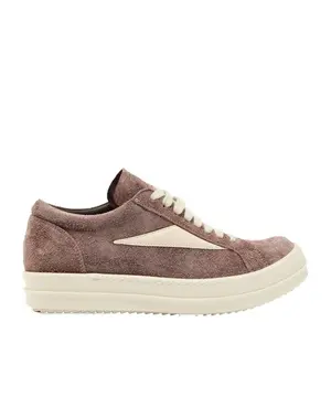 Rick Owens Brushed Suede Lace-up Sneakers - Brown
