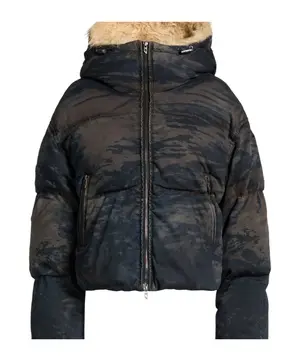 DIESEL® Hooded Padded Denim Jacket