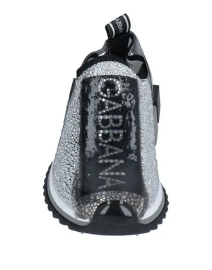 Dolce & Gabbana Two-tone Embellished Slip-on Sneakers