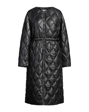 GANNI Quilted Coat - Black