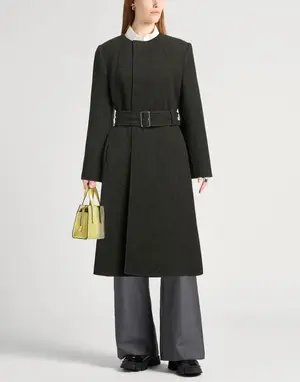 Burberry Solid Color Belted Coat