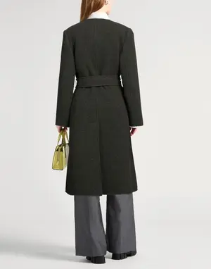 Burberry Solid Color Belted Coat