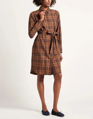 Burberry Printed Long Sleeve Shirt Dress