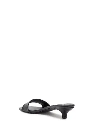 TOTEME Lizard-effect Leather Mules - Black