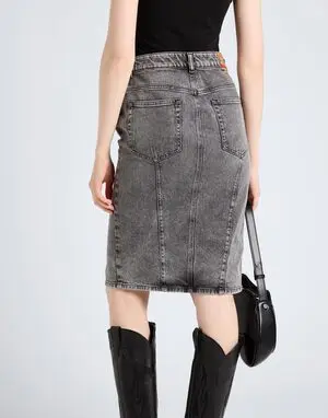 DIESEL® Colored Denim Midi Skirt