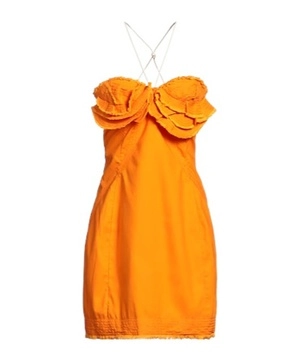 Jacquemus Sleeveless Mini Dress With Strappy Detail - Orange