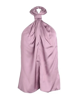 MAXCO. Solid Color Satin Sleeveless Top - Pink