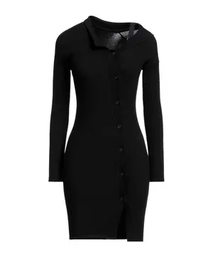 Jacquemus Knitted Long Sleeve Dress - Black